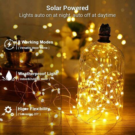 FlkwoH Guirlande Lumineuse Solaire Extérieure BrizLabs 20M 200 LED