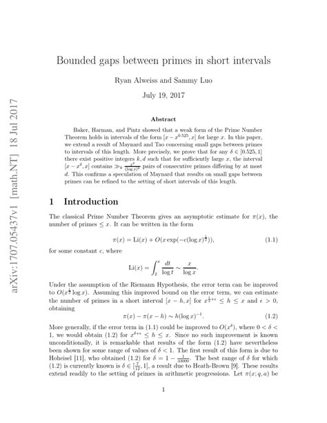 pdf bounded gaps between primes in short intervals