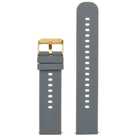 Pasek gumowy do zegarka U27 ciemny szary złoty 18mm PACIFIC
