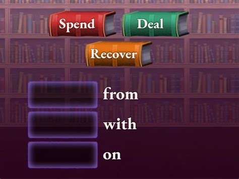 Match The Verb With Its Preposition Match Up