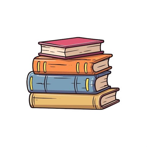 Premium Vector Hand Drawn Stack Of Books