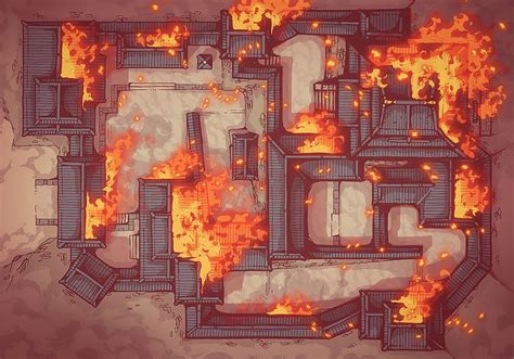 Japanese Castle Map Assets Pack By 2 Minute Tabletop Dungeons And