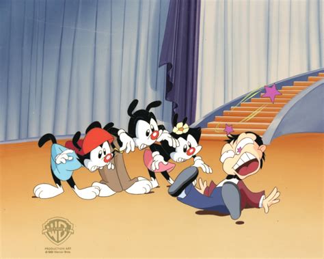 Animaniacs Original Production Cel Yakko Wakko Dot And Buddy