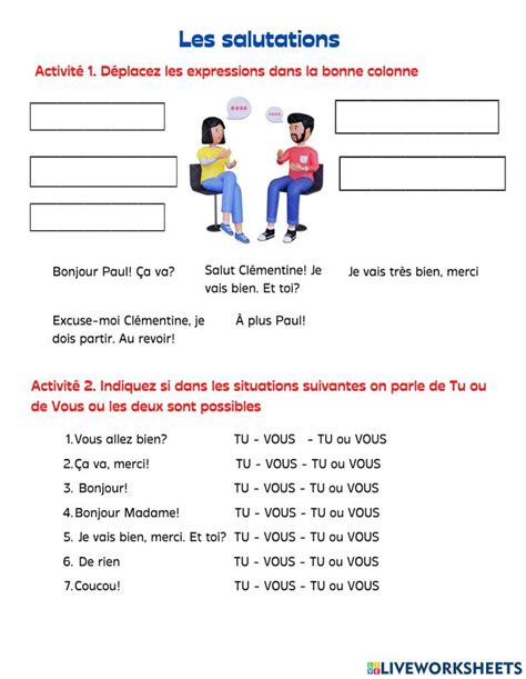 Les Salutations Free Online Exercise Online Workouts Exercise Free