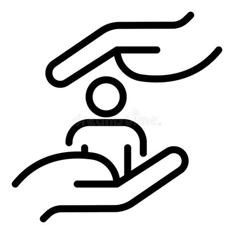 Estilo De Contorno De Icono Del Sistema De Sociología Ilustración del
