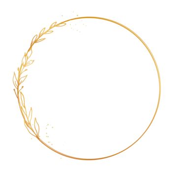 Elegant Floral Frame Vector Hd PNG Images Elegant Circle Gold Floral