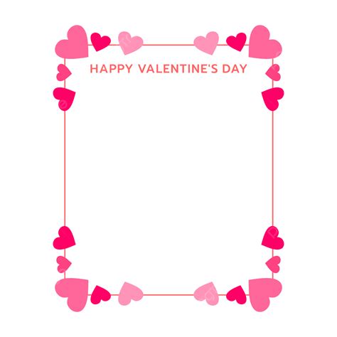 Valentines Day Simple Love Border Pink Heart Border Valentine S Day