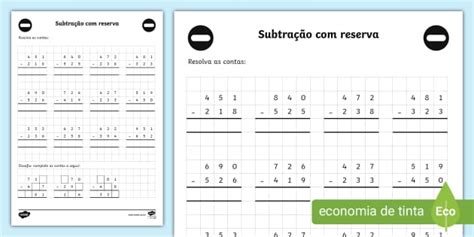 Atividade de Matemática de Subtração Twinkl