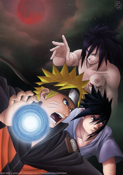 Naruto Y Sasuke Vs Madara By Gran Jefe On DeviantART Naruto Uzumaki