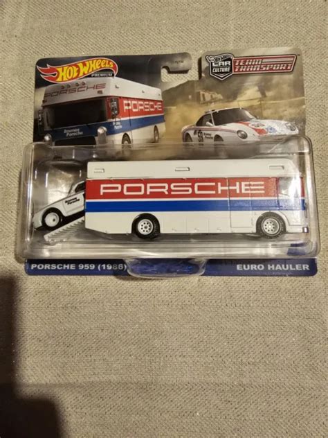 HOT WHEELS PREMIUM Team Transport Porsche 959 1986 Euro Hauler