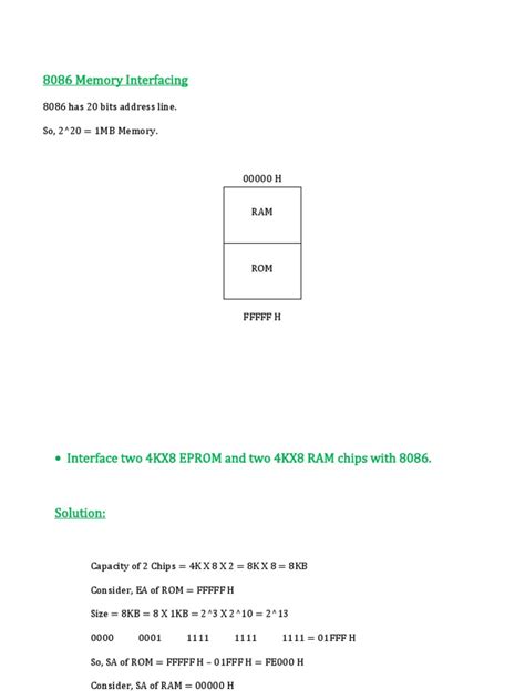 interfacing 4kb ram and 4kb eprom chips with the 8086 microprocessor pdf computer memory