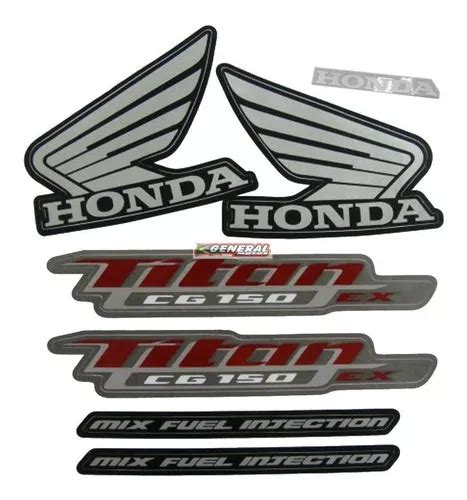 Kit Adesivo Jogo Faixas Moto Honda Titan Ex Preta Cor Preta