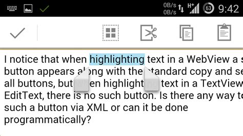 Android How To Add A Share Button To The Text Selection Bar For An