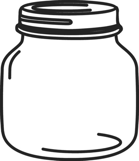 Mason Ball Jar Printable Template Mason Jar Clipart Png X