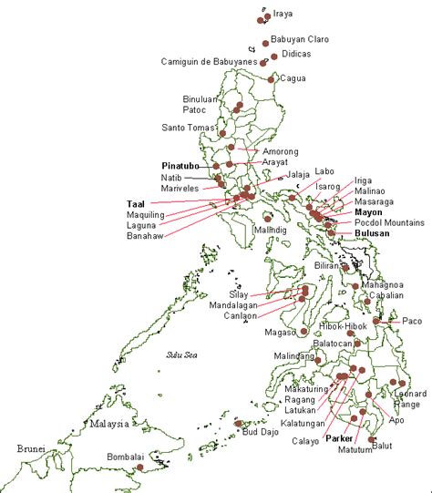 PHILIPPINE MAP OF VOLCANOES CHAN ROBLES VIRTUAL LAW LIBRARY