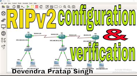 ripv2 configuration and verification in gns3 by devendra pratap singh ccna 200 301 network