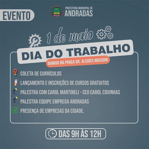 Not Cia Dia Do Trabalho De Maio Prefeitura Promove Evento Para