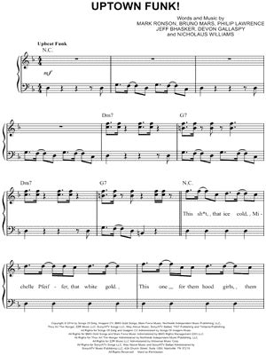 Uptown Funk Sheet Music Arrangements Available Instantly
