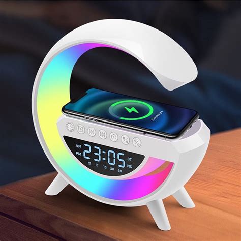 Smart G Speaker Luminária Multifuncional Som Bluetooth Relógio
