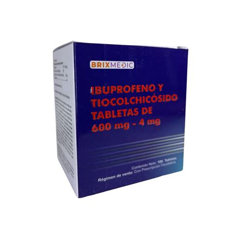IBUPROFENO 600 MG TIOCOLCHICÓSIDO 4 MG TABLETAS Brix Medic