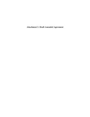 Fillable Online Attachment 1 Draft Amended Agreement Fax Email Print