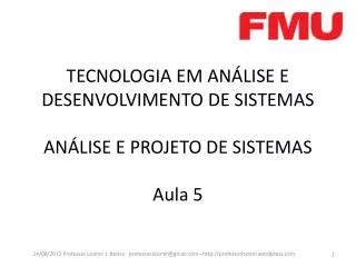 PPT Análise e Projeto de Sistemas PowerPoint Presentation free