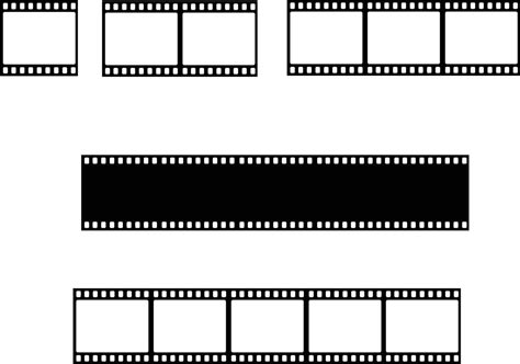 Film Strip Line Icon Cinema Strip Templates Film 35mm Sign Flat