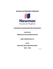 CASO FINANZAS ELENA QUINTERO docx ESCUELA DE POSGRADO NEWMAN MAESTRÍA