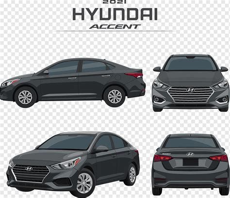 Hyundai Accent Car Different Views Png Pngwing