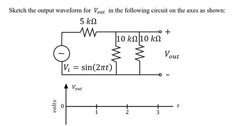 Solved Sketch The Output Waveform For Vout In Th Solutioninn