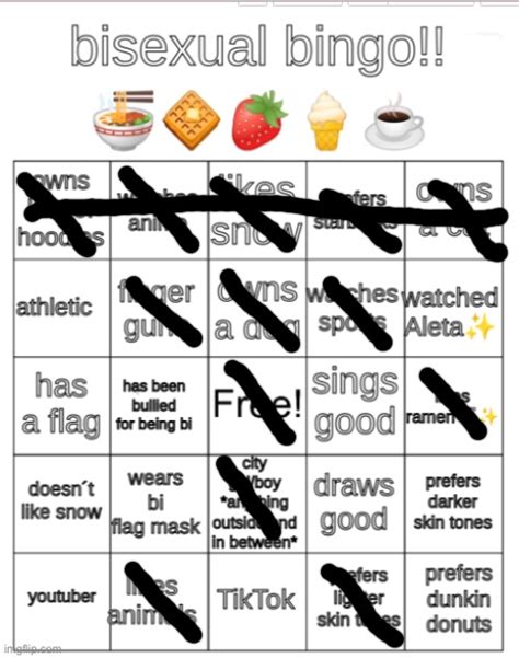 Some Bisexual Bingo Made By Me Imgflip