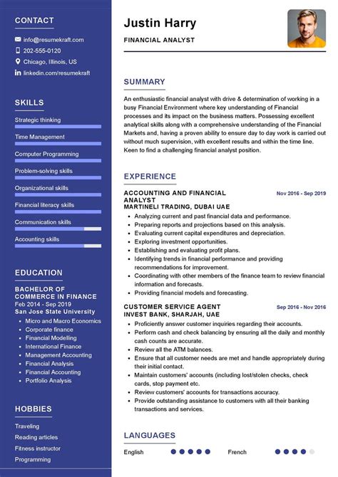 Financial Analyst CV Sample In 2024 ResumeKraft