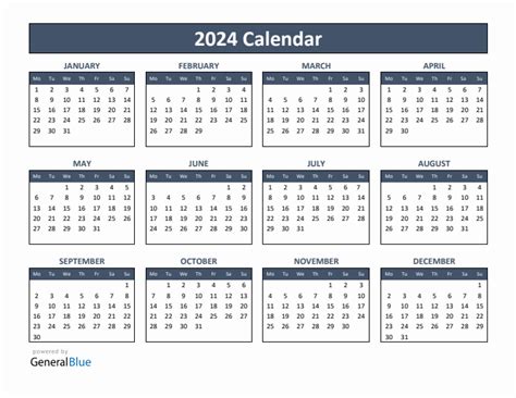 2024 Calendar Week Starting Monday Excel Sheet 2024 Calendar Pdf