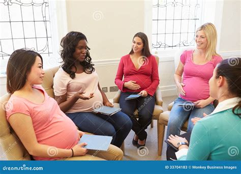 Pregnant Women Meeting At Ante Natal Class Stock Image Image Of Hispanic Pregnant 33704183