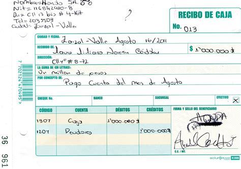 Ejemplos De Recibo De Caja Menor Image To U