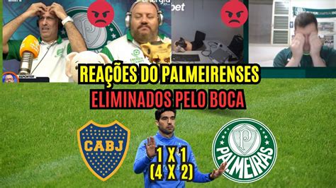 REACT BOCA JR 1 X 1 PALMEIRAS REAÇÕES DOS PALMEIRENSES NA