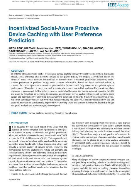 pdf incentivized social aware proactive device caching with user preference prediction
