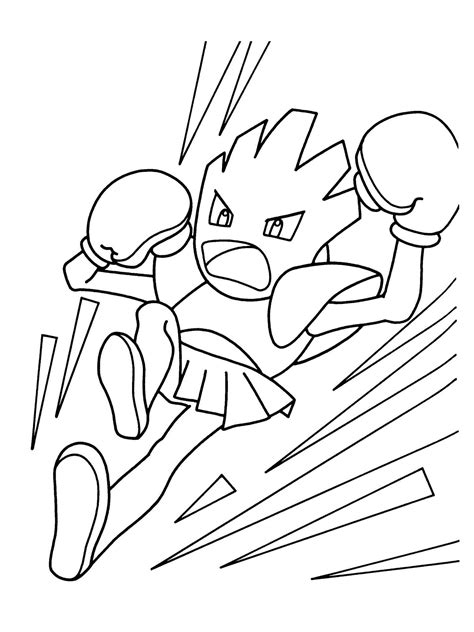 Pokemon Hitmonchan Coloring Page Sketch Coloring Page The Best Porn