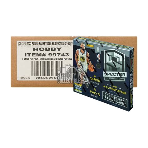 2021 22 Panini Spectra Basketball Hobby 8 Box Case Steel City
