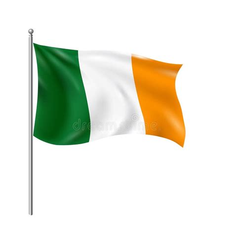 Ireland National Flag Composition Stock Vector Illustration Of