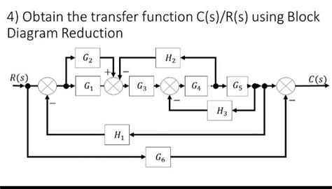 solved 4 obtain the transfer function c s r s using block