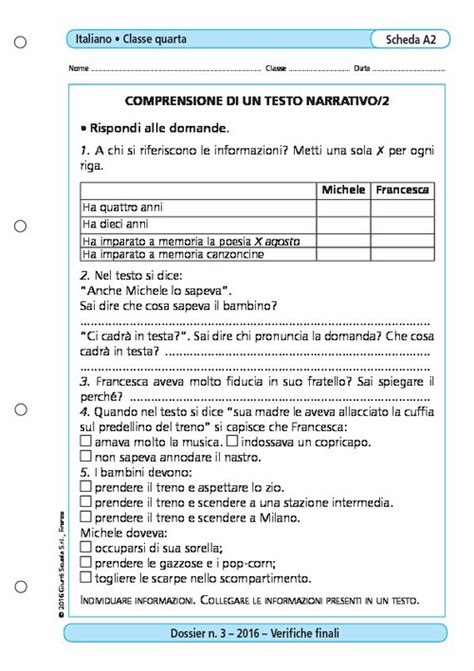Comprensione Di Un Testo Narrativo 2 Comprensione Di Un Testo Free