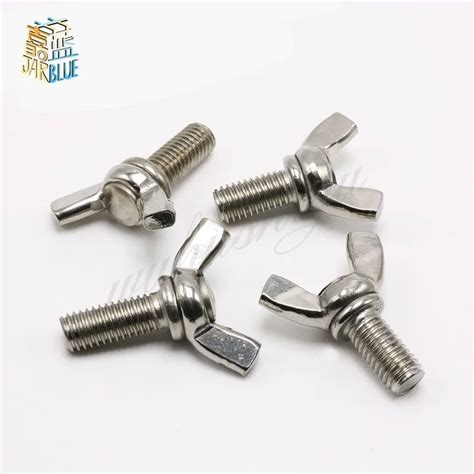 Pcs Butterfly Bolt Wing Bolt Set Wing Nuts Stainless Steel M