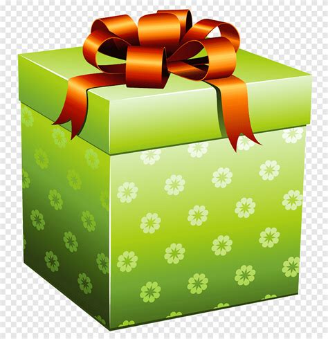 Descarga Gratis Ilustraci N De Caja De Regalo Floral Verde Regalo