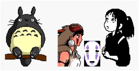 Studio Ghibli Pixel Art By Luna Totoro Png Transparent Png