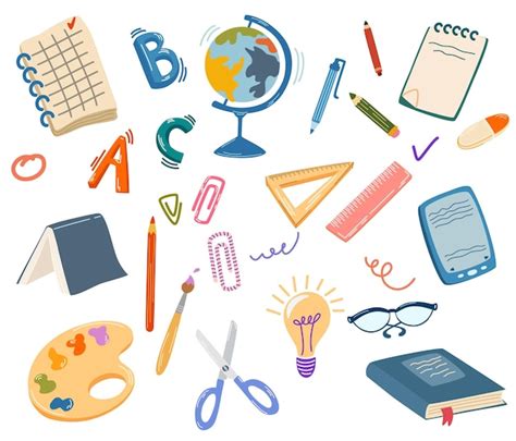 Útiles escolares regreso a la escuela gran conjunto de artículos
