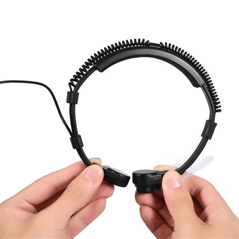 Casque de micro de gorge SURENHAP Écouteur à tube acoustique PTT pour