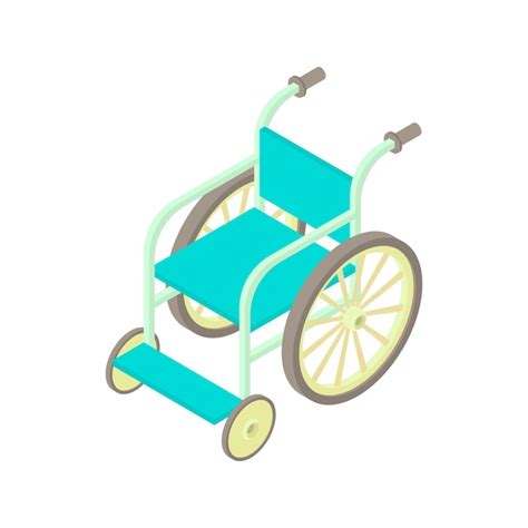 Icono De Silla De Ruedas En Estilo De Dibujos Animados Sobre Un Fondo