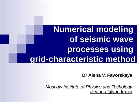pdf numerical modeling of seismic wave processes using grid novikov miptip16 slides