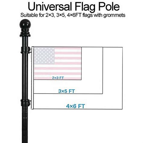 Getuscart Miya Flag Pole Ft Flagpole Kit For American Flag